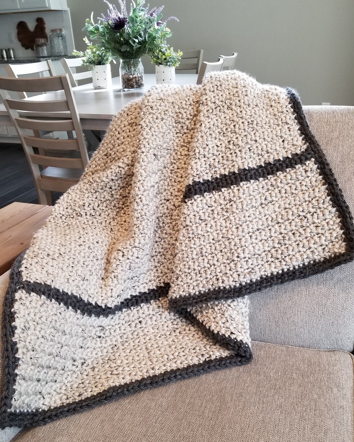 Farmhouse Throw Crochet Pattern - Etsy