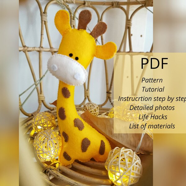 Felt Giraffe Pattern - Etsy