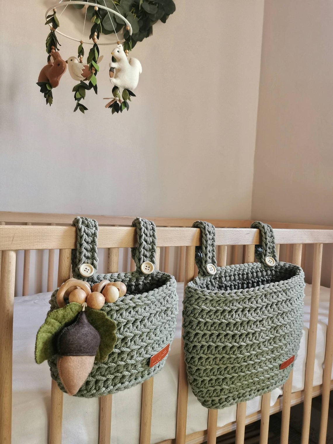 Crib Organizer Crib Hanging Basket for Baby crib Hanging - Etsy