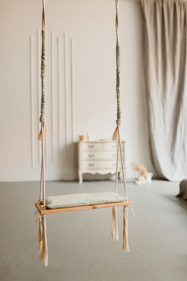 Outdoor Rope Swing ,wooden Swing, Indoor Swing ,toddler Swing , Sensory ...