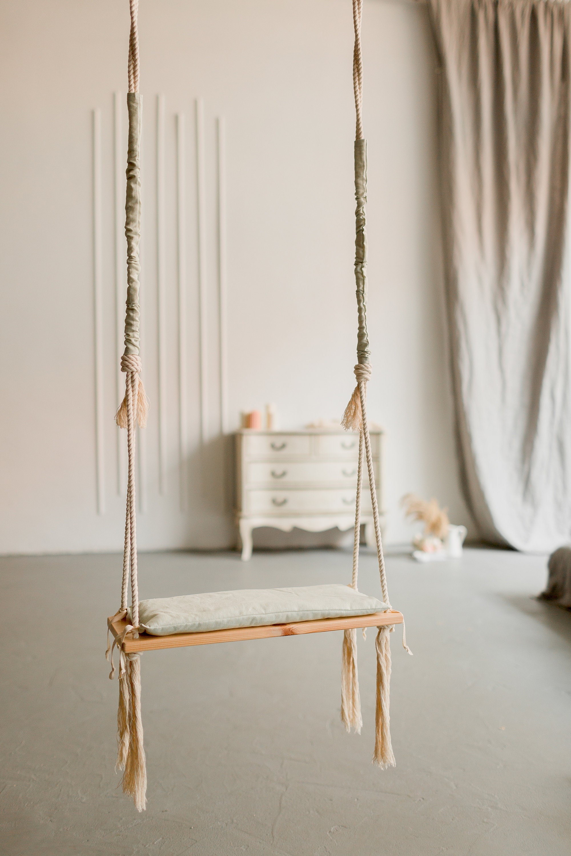 Outdoor Rope Swing ,wooden Swing, Indoor Swing ,toddler Swing , Sensory ...