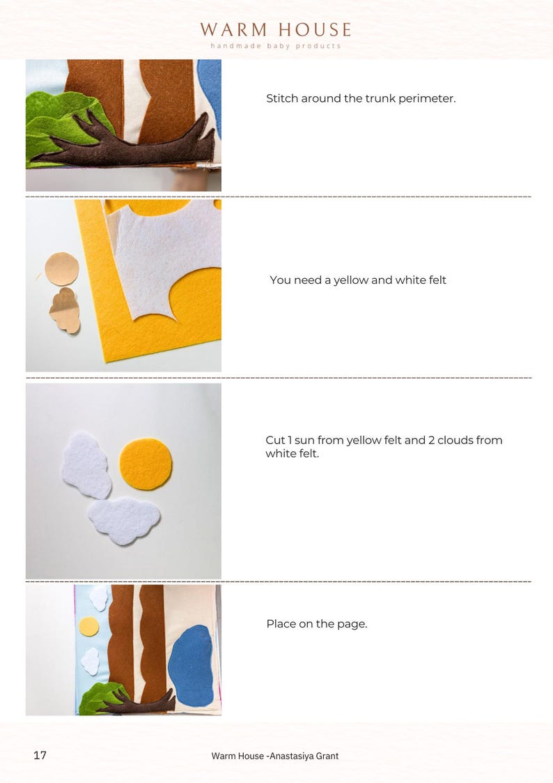 Felt Quiet Book Pattern PDF, Bunny's Farm Activity Book Sewing Guide - Etsy
