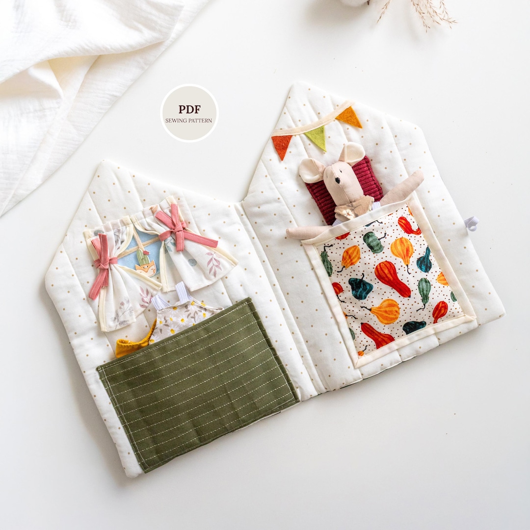 House Quiet Book Sewing Pattern – Interactive Montessori Busy Book With ...