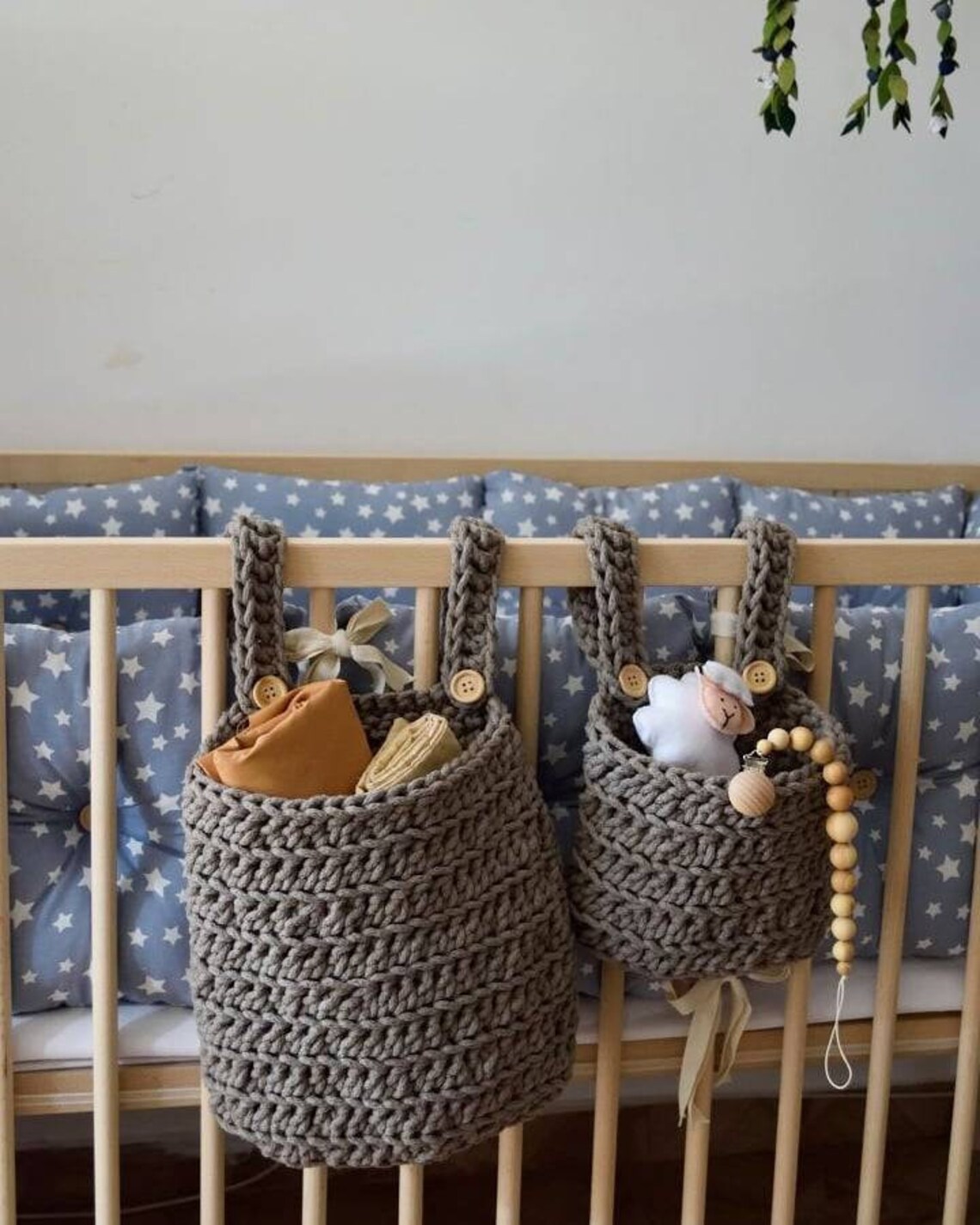 Crib Organizer Crib Hanging Basket for Baby crib Hanging - Etsy