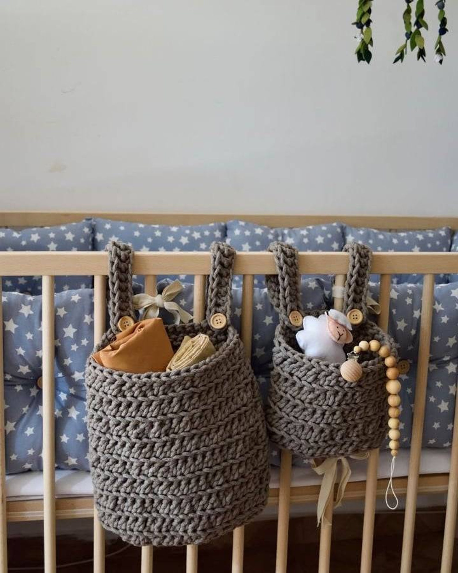 Crib Organizer Crib Hanging Basket for Baby crib Hanging - Etsy