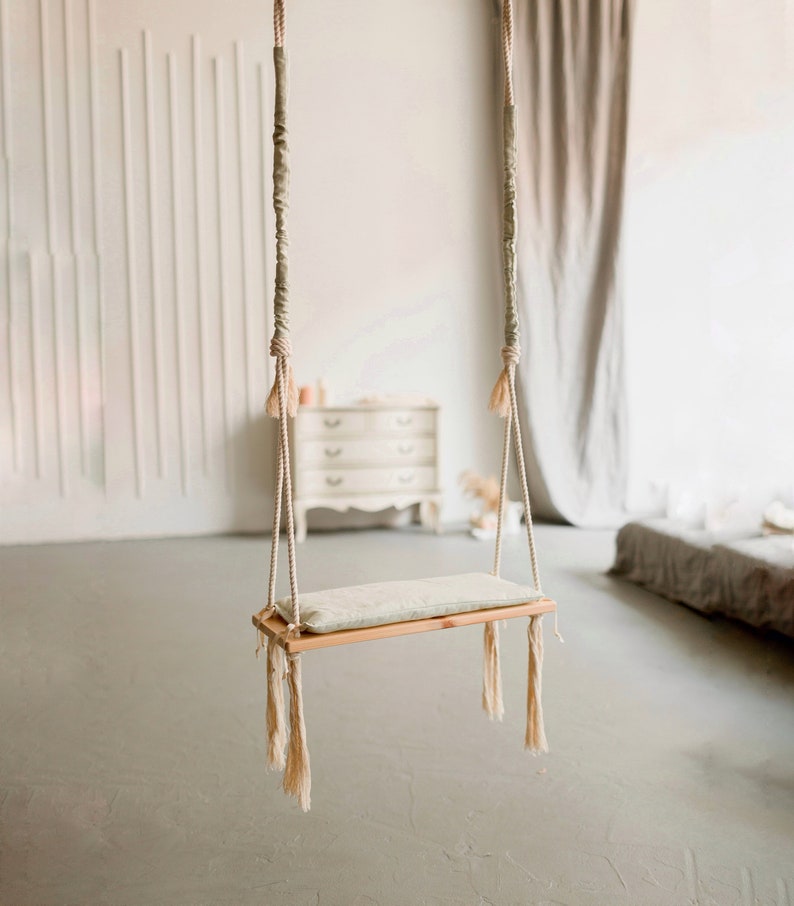 Outdoor Rope Swing ,wooden Swing, Indoor Swing ,toddler Swing , Sensory ...