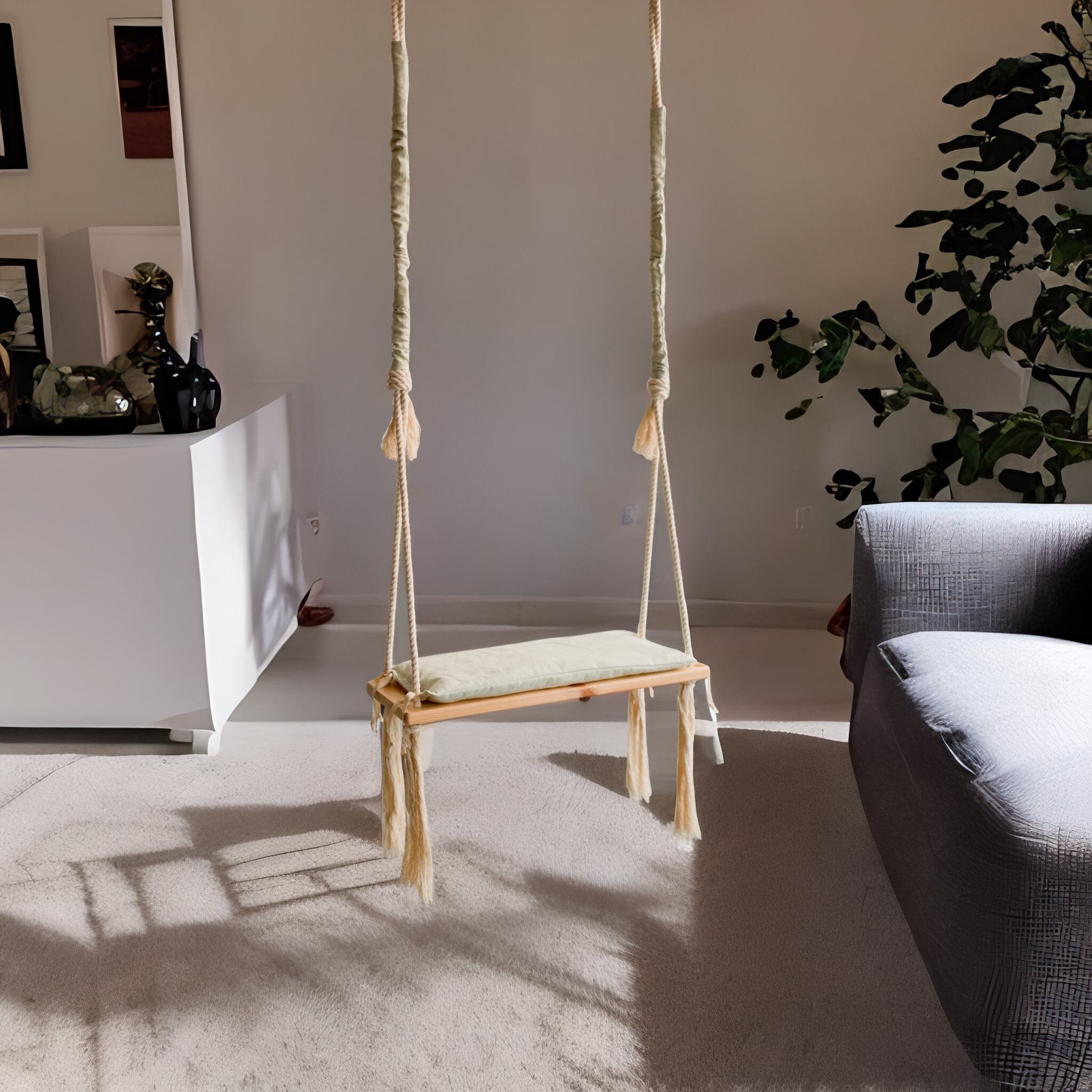 Outdoor Rope Swing ,wooden Swing, Indoor Swing ,toddler Swing , Sensory ...