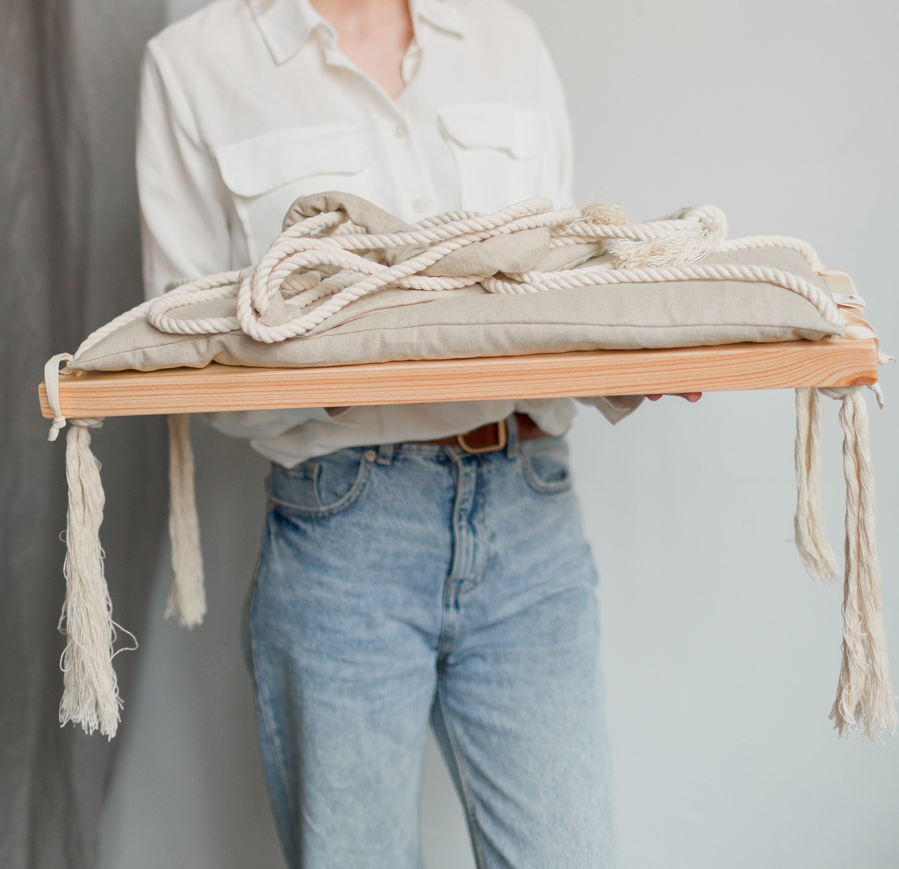 Outdoor Rope Swing ,wooden Swing, Indoor Swing ,toddler Swing , Sensory ...