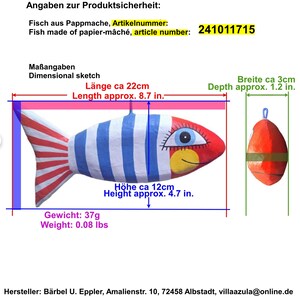 Fish Maritime Style, Striped Blue-white-red Fish, Decorative Fish ...