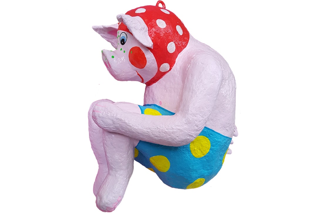 Piglet to Hang, H Approx. 17 Cm, Paper Mache, Piglet Figure, Butt Bomb ...
