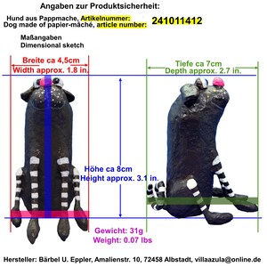 Small Black Dog With Curly Tail, Mixed Breed Labrador Pug, Papier-mache ...