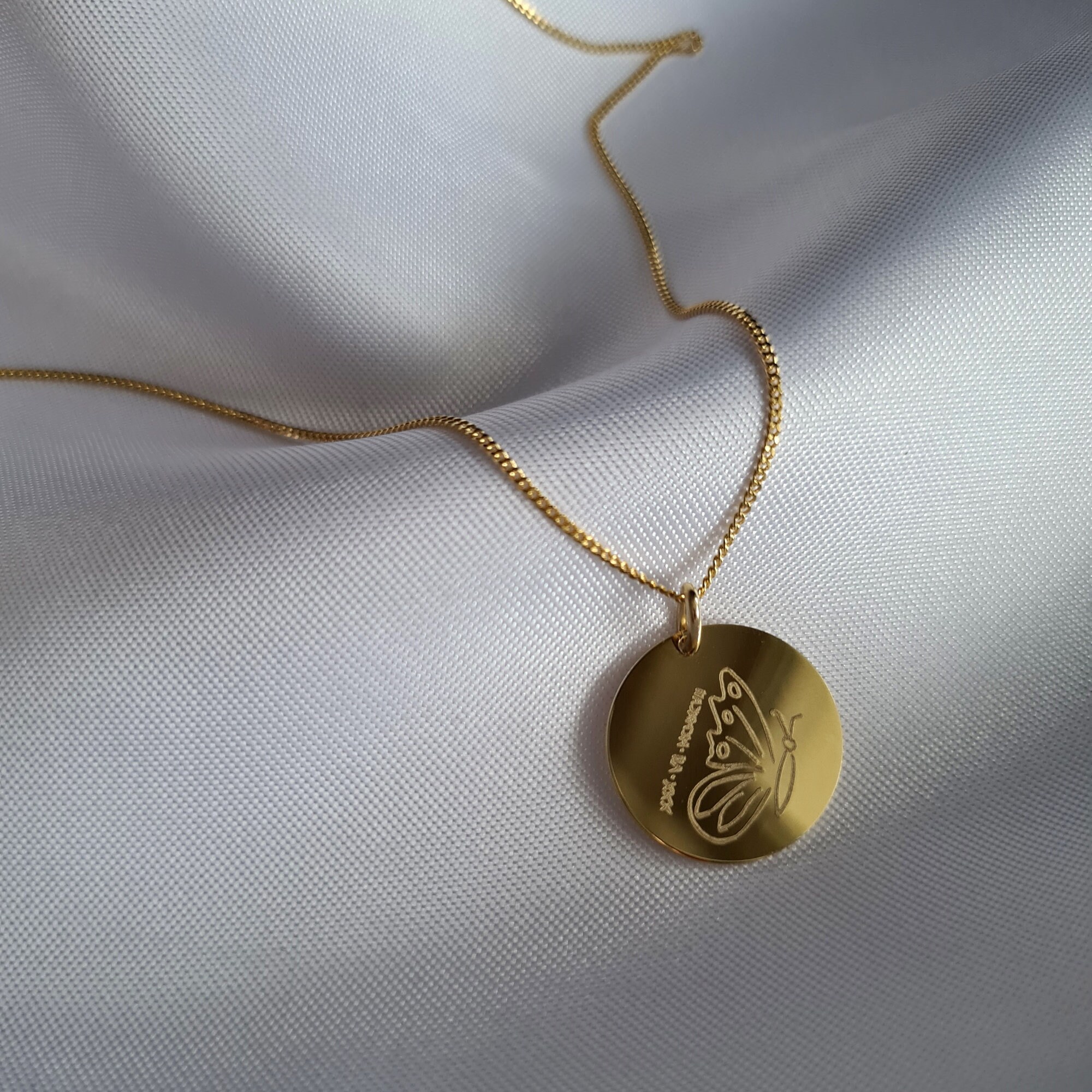 Your Handwriting Engraving Chain Engraved Platelet Chain - Etsy UK