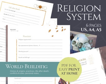 World Building Worksheets - Etsy