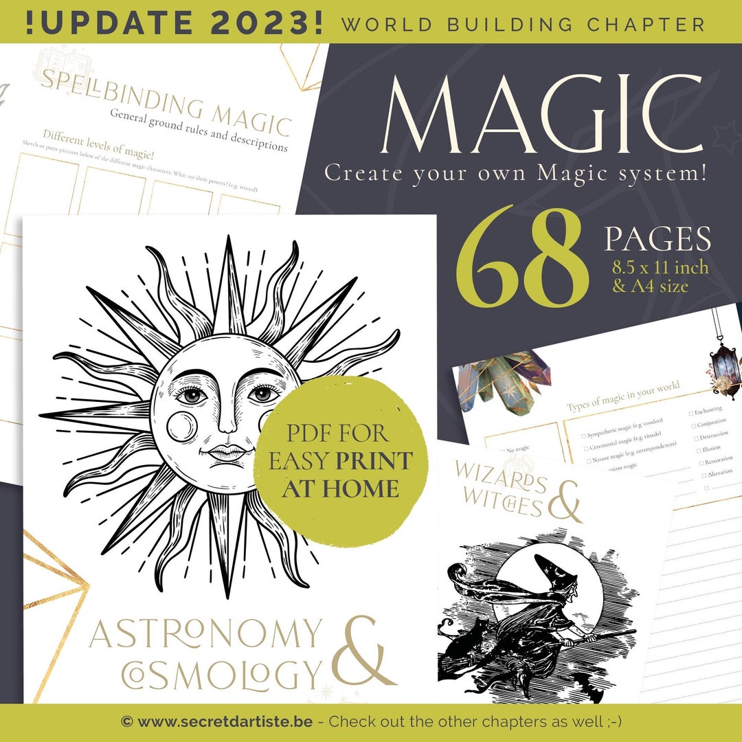 Fantasy World Building Worksheets Magic System PDF for Authors and ...