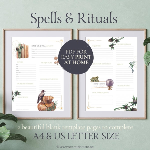 Spell Book Pages - Etsy