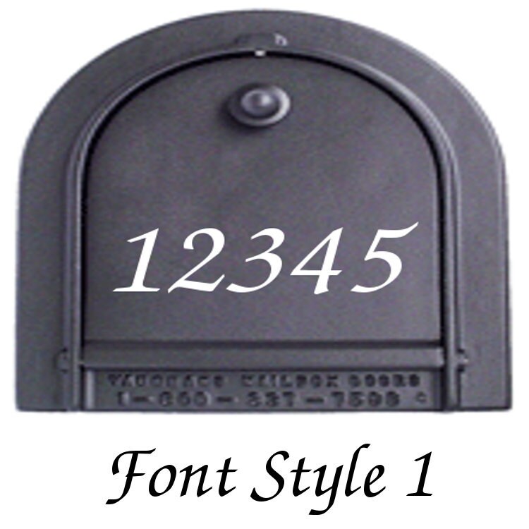 2 Post Mount Mailbox Door Number Address 3 Fonts to Choose Vinyl Decal ...