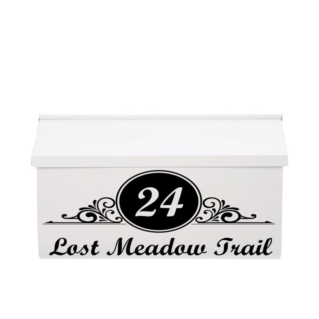 Filigree Post Mount/house Mount Mailbox Address Vinyl Decal New Home - Etsy