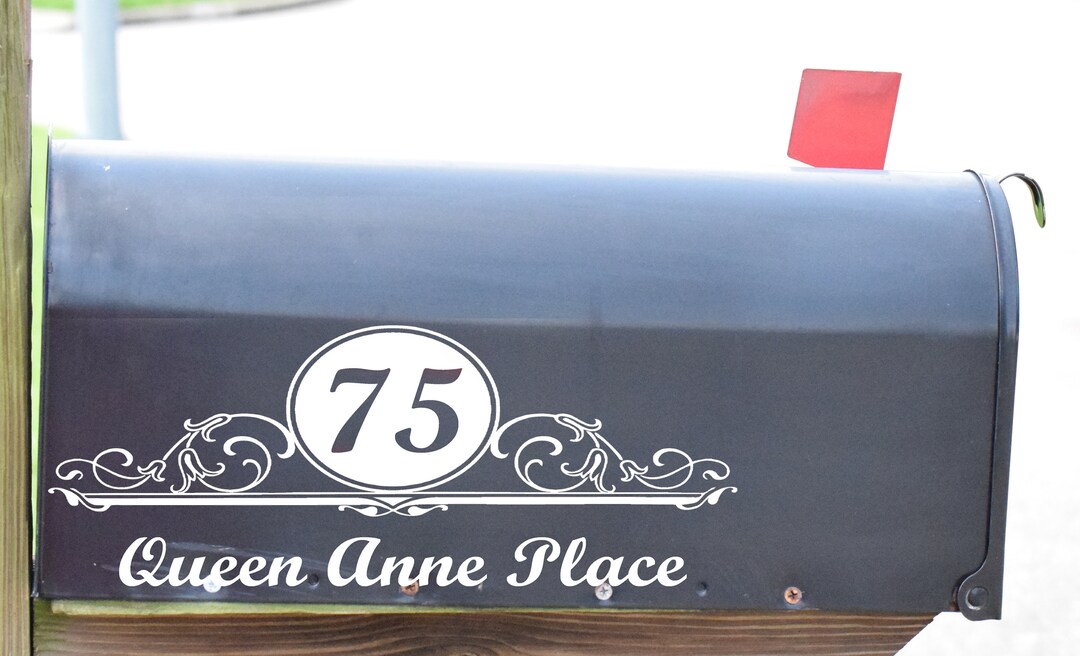 Floral Filigree Post Mount/house Mount Mailbox Address Vinyl Decal New ...