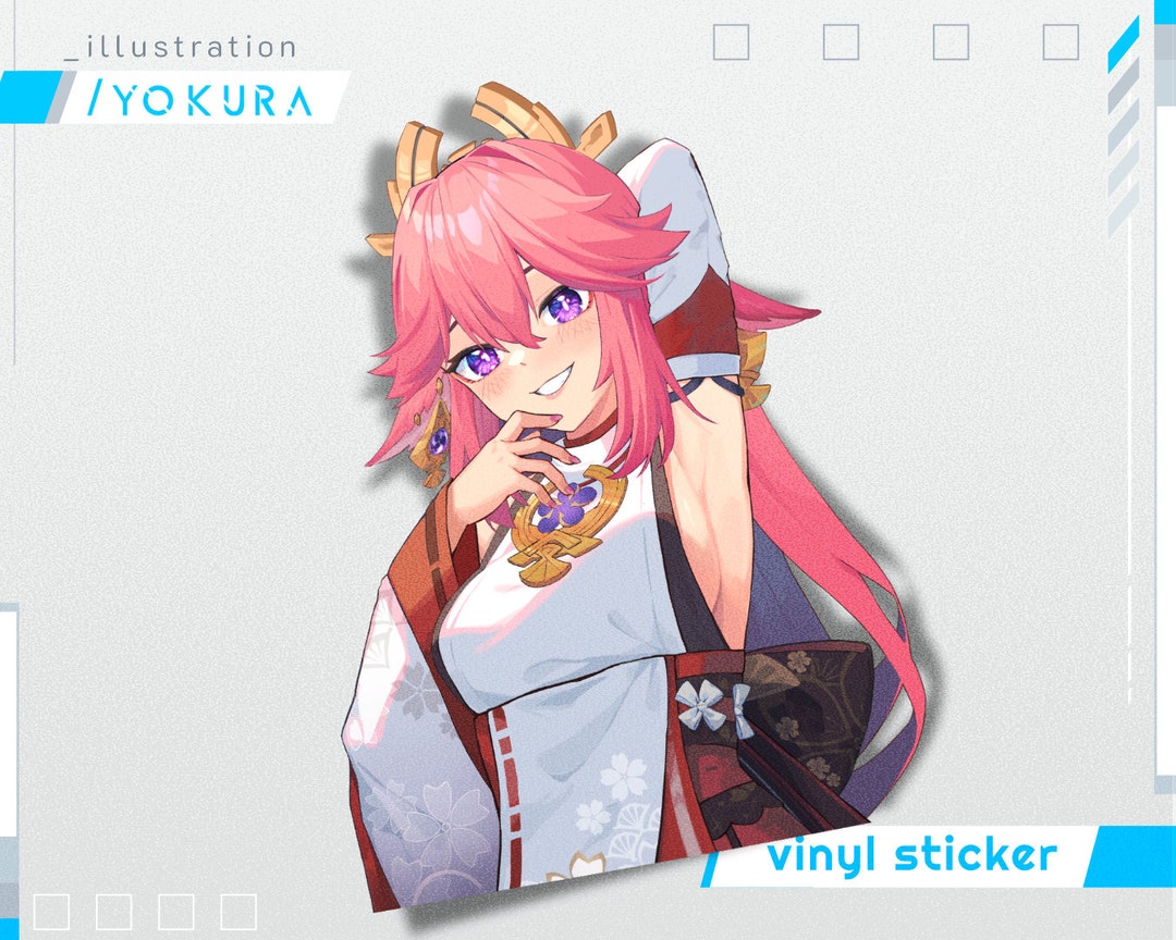 Genshin Impact Yae Miko 6 Vinyl Kiss Cut Sticker Decal - Etsy