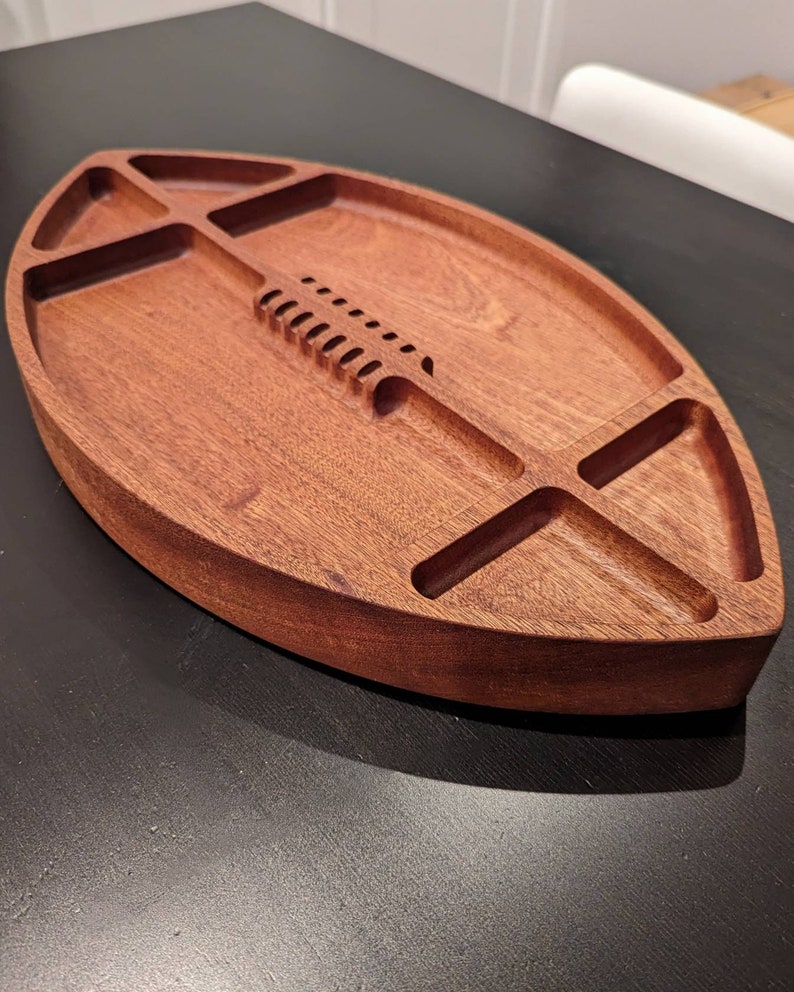 Football Tray, Game Day Serving Tray, Catch-all Tray, Solid Mahogany ...