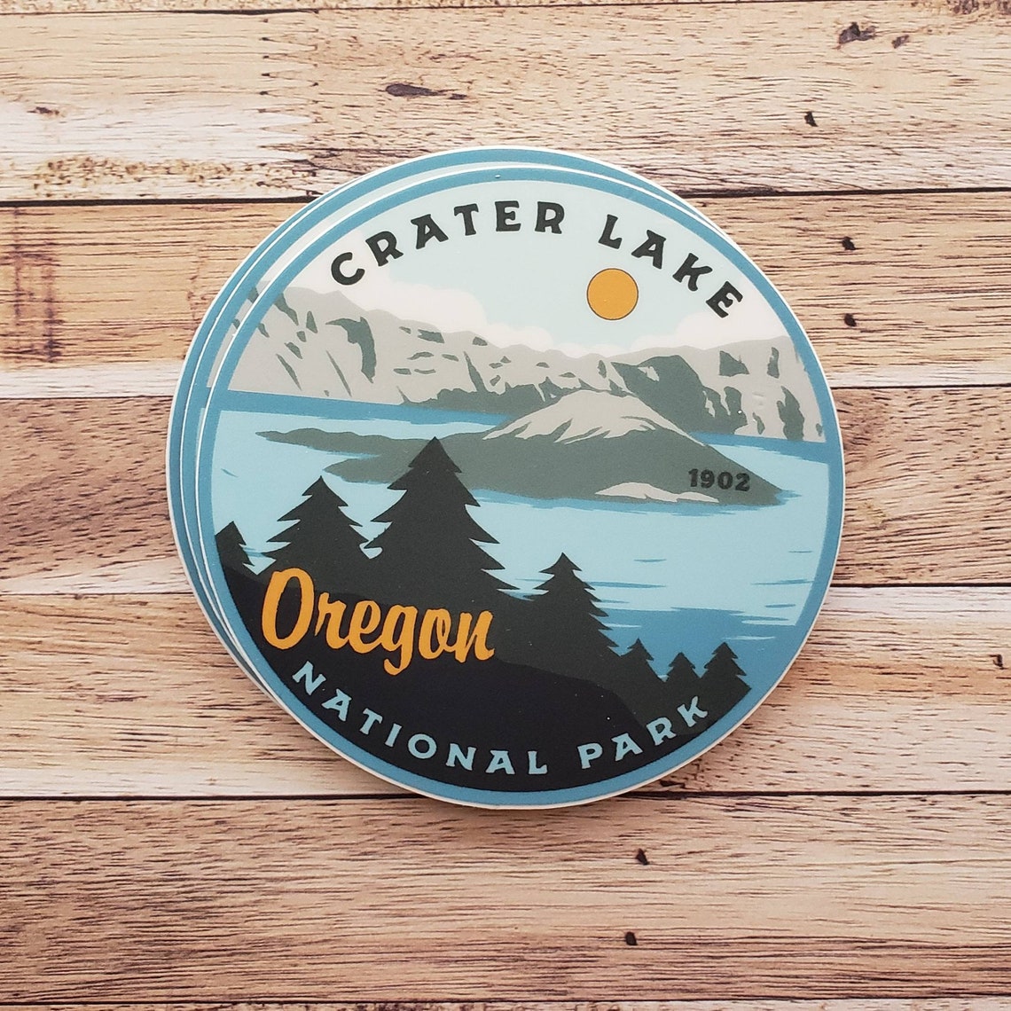 Crater Lake National Park Vinyl Stickers Free Shipping US - Etsy