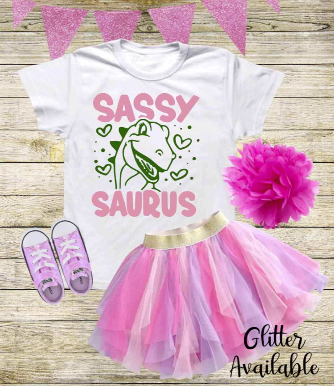 Sassy-saurus, Dinosaur Shirt for Girls - Etsy
