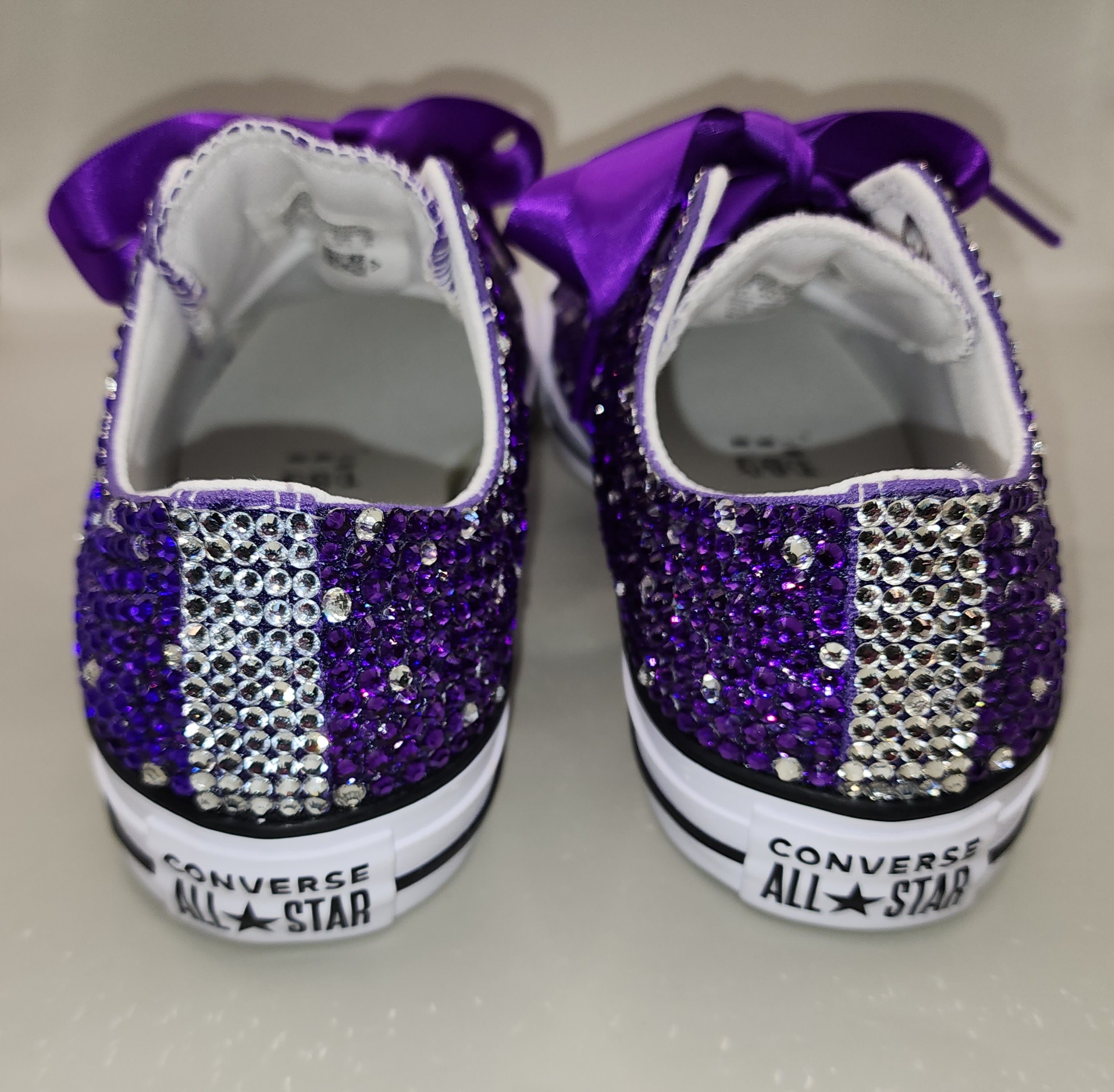 Purple Bling Sneakers - Etsy