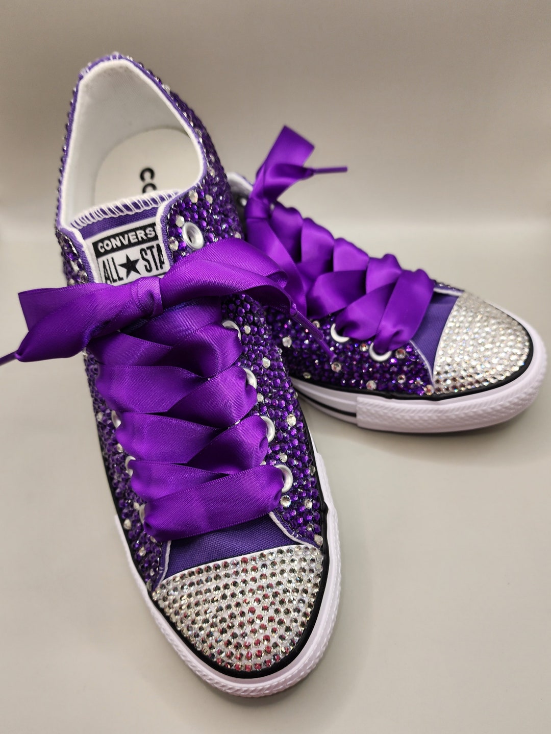 Purple Bling Sneakers - Etsy