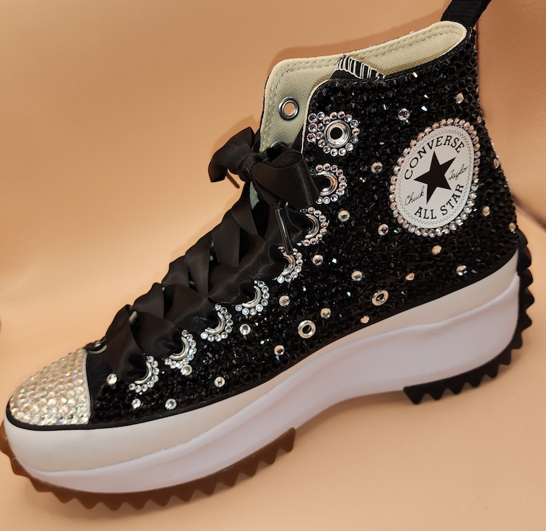 Bling Converse Platform Sneakers - Etsy