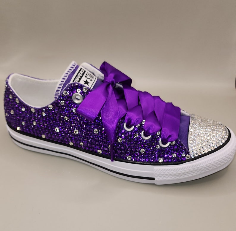 Purple Bling Sneakers - Etsy