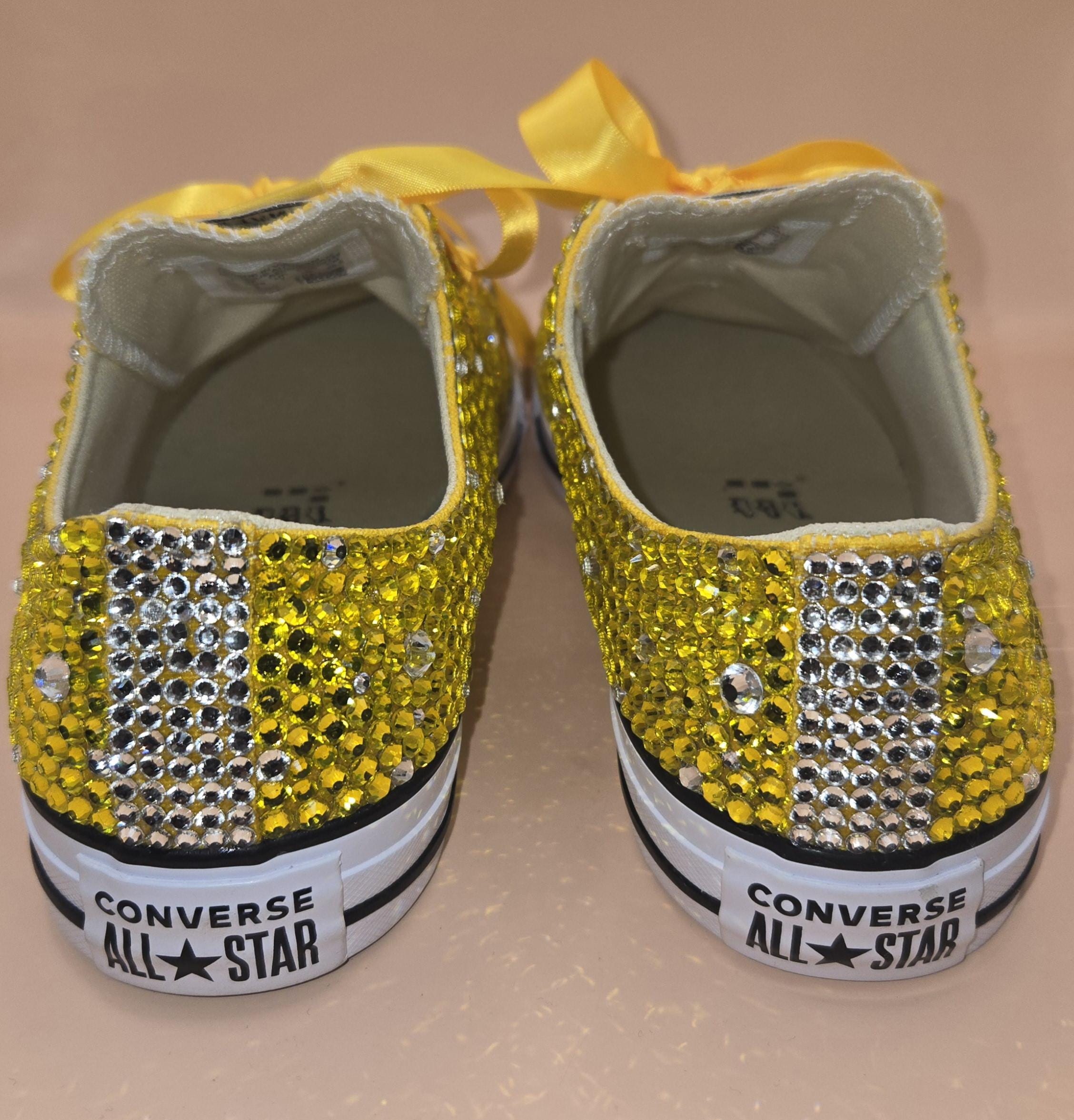 Yellow Bling Sneakers - Etsy