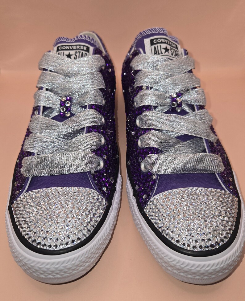 Purple Bling Sneakers - Etsy