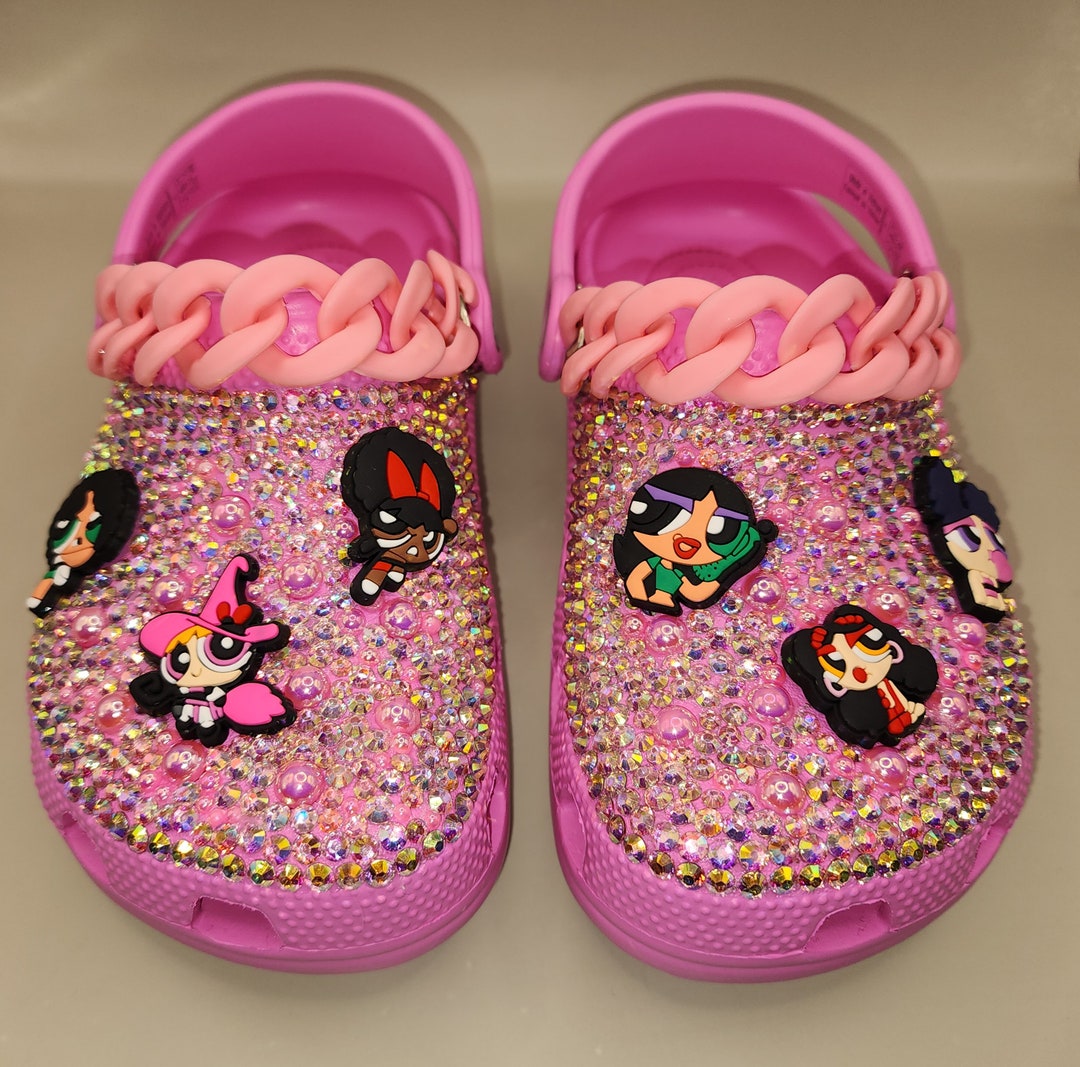 Power Puff Girls Kids Bling Crocs - Etsy