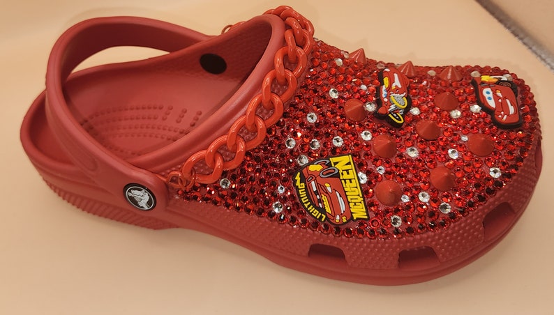 Lightning Mcqueen Kids Bling Crocs - Etsy