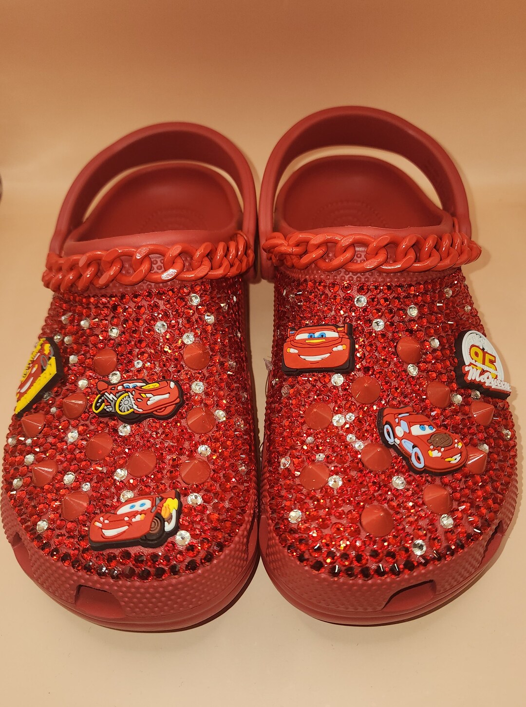 Lightning Mcqueen Kids Bling Crocs - Etsy