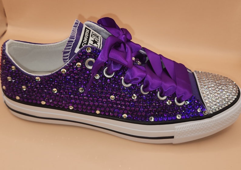 Purple Bling Sneakers - Etsy