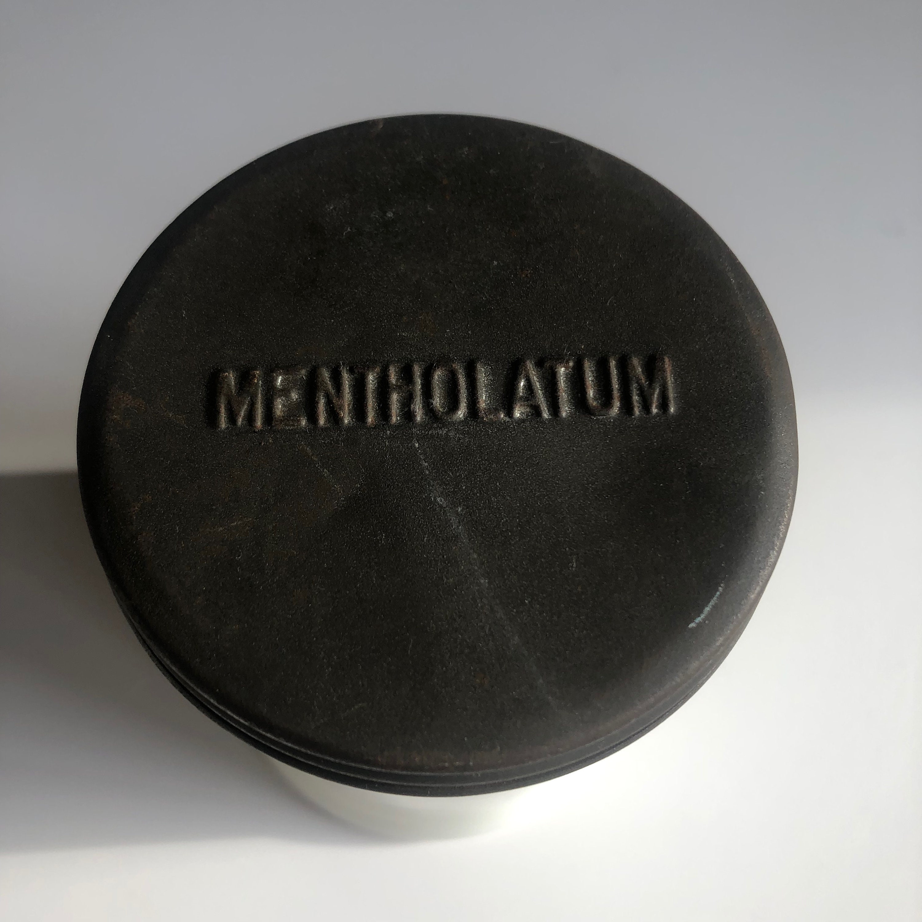 Vintage Mentholatum White Milk Glass Jar With Lid - Etsy