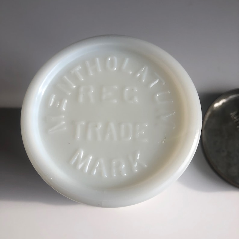 Vintage Mentholatum White Milk Glass Jar With Lid - Etsy