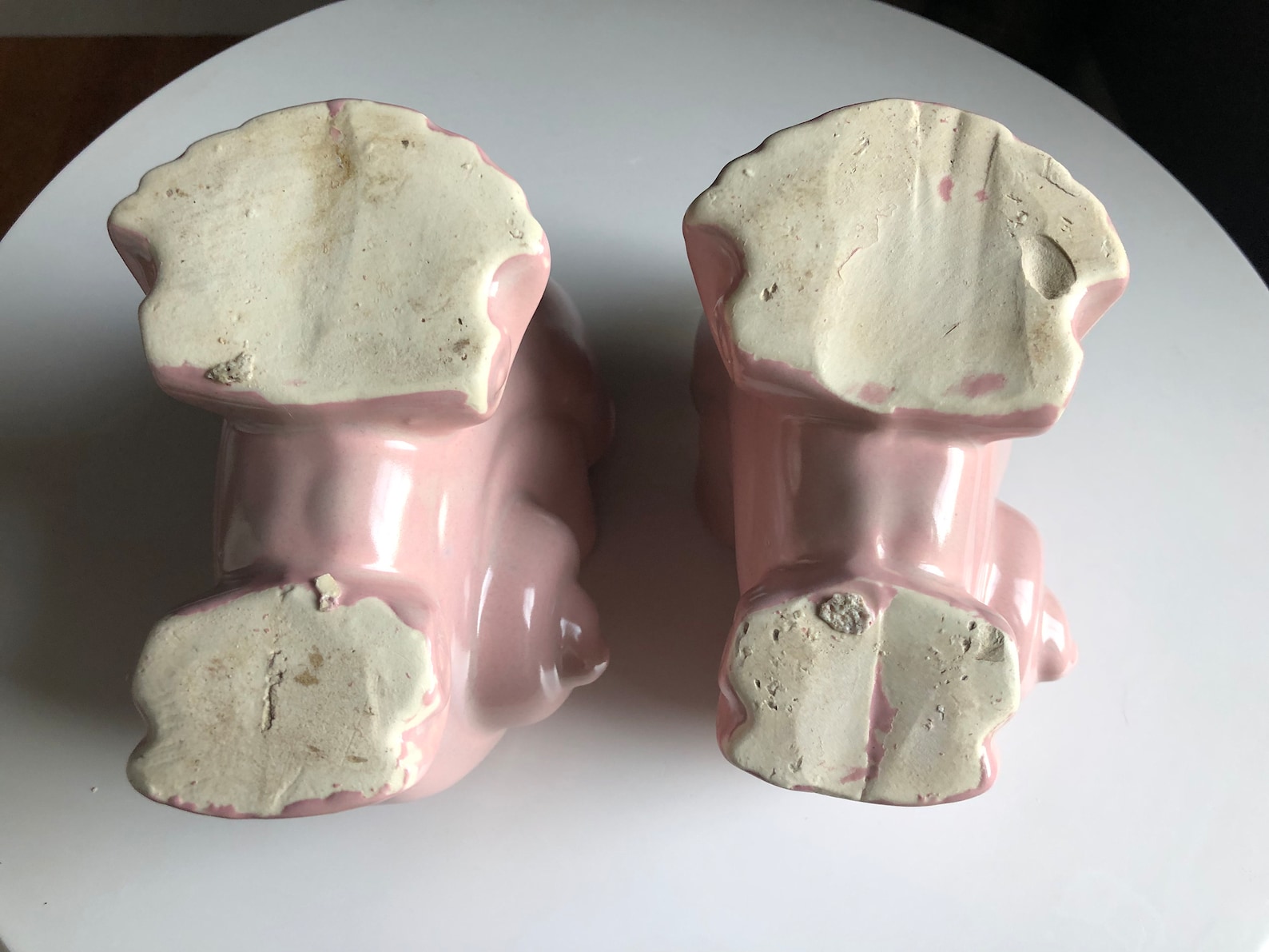 Vintage Pink Shell Nautilus Conch Planter Pair - Etsy
