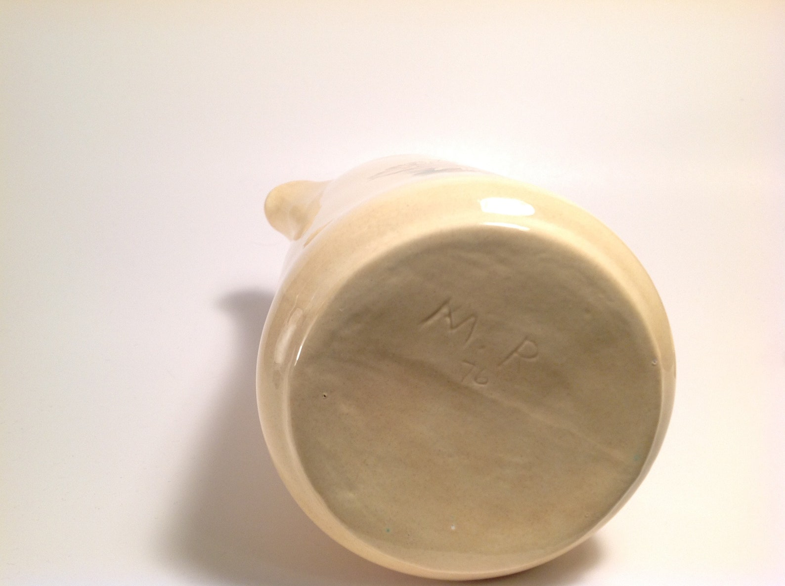 Vintage Pale Yellow 70s Studio Pottery Chocolate Pot Demitasse Set With ...