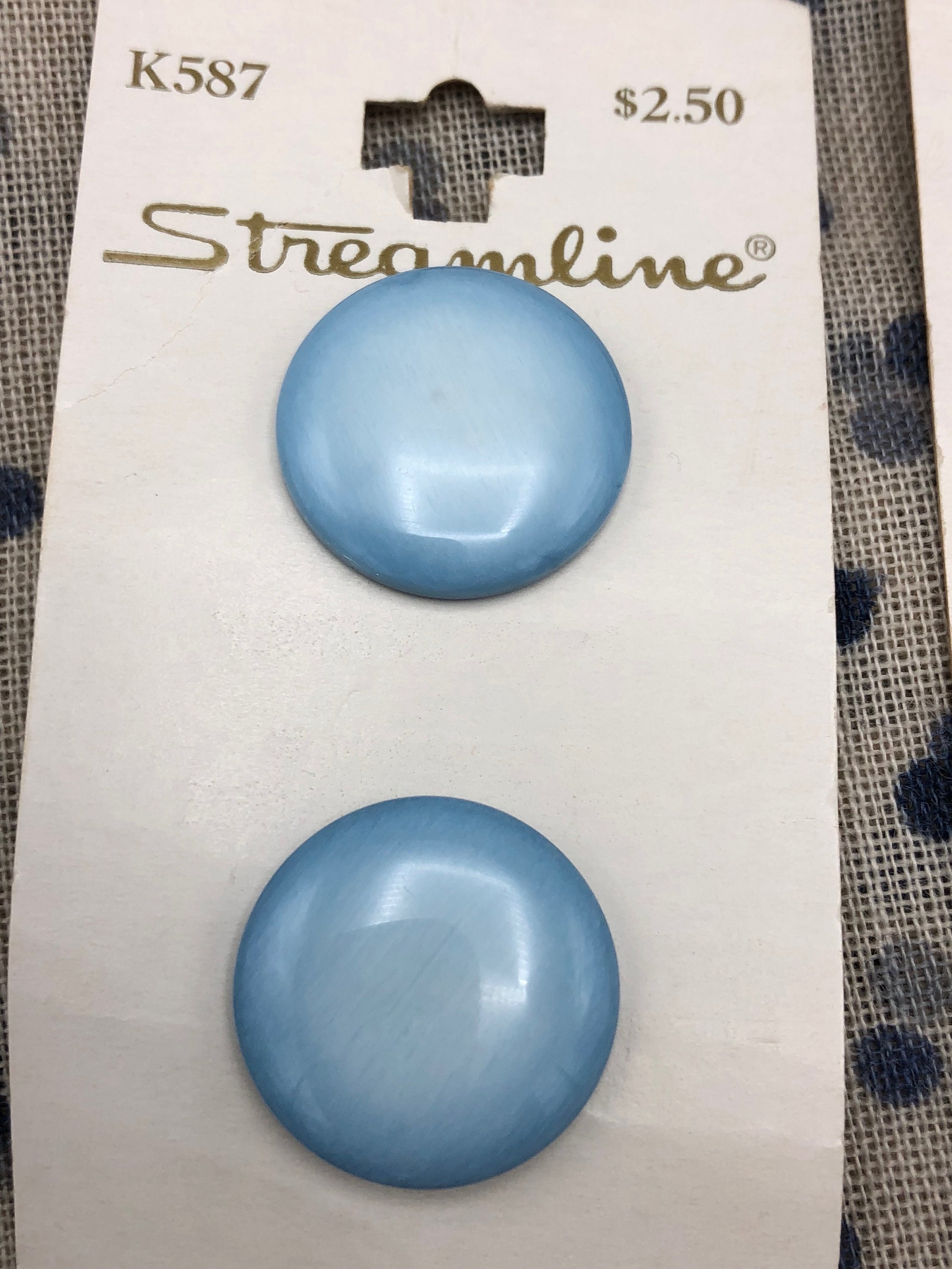 Vintage Light Blue Streamline Made in Italy Buttons | Etsy