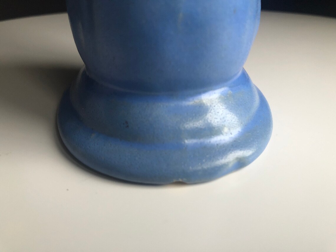 Vintage Blue Morning Glory Fan-shaped Vase - Etsy