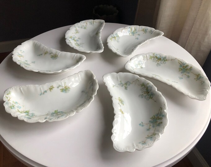 Antique Haviland and Co. Limoges France Crescent-shaped Bone Dishes ...
