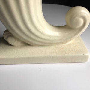 Vintage Shawnee Pottery Vase - Shawnee Matte Creamy White Cornucopia ...