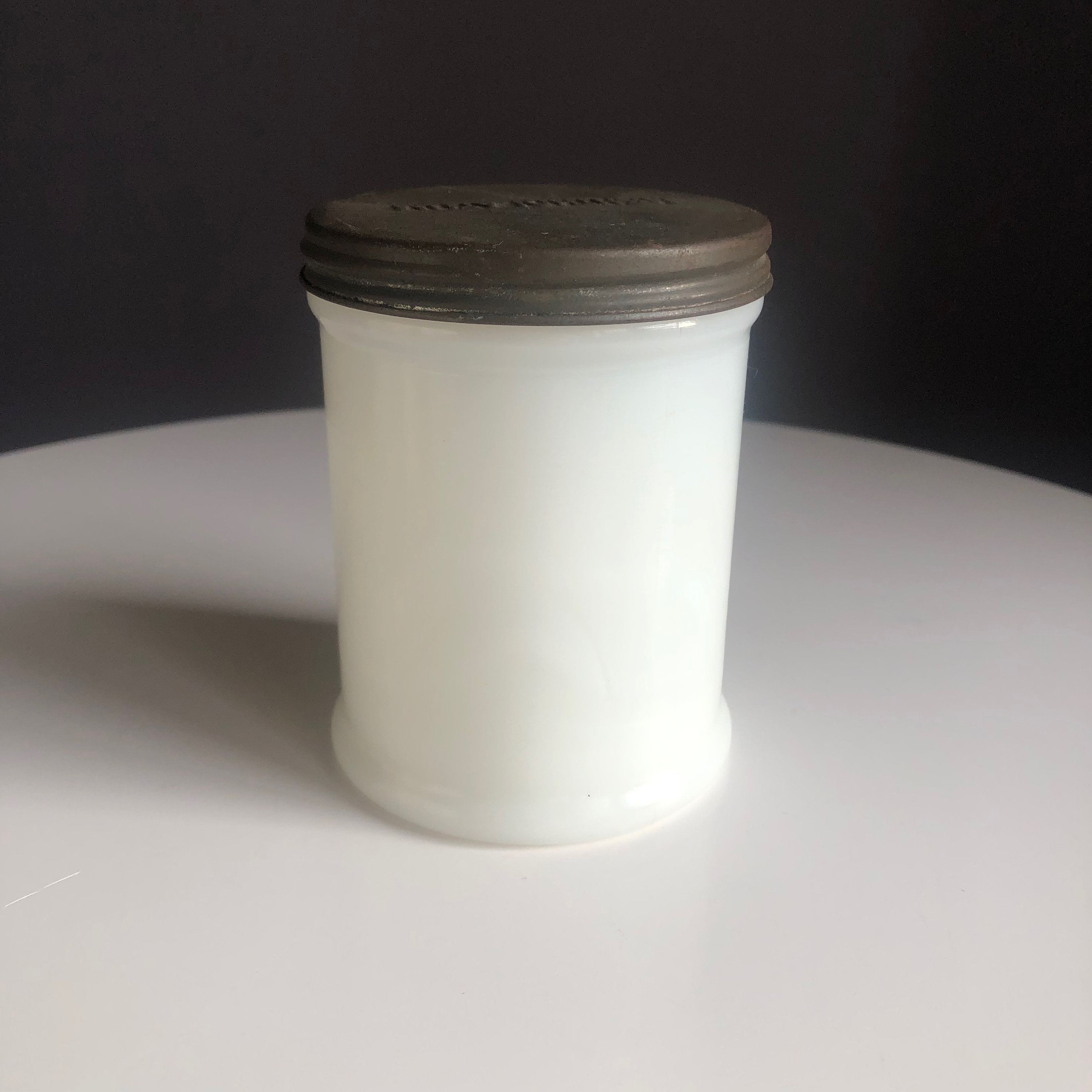 Vintage Mentholatum White Milk Glass Jar With Lid - Etsy