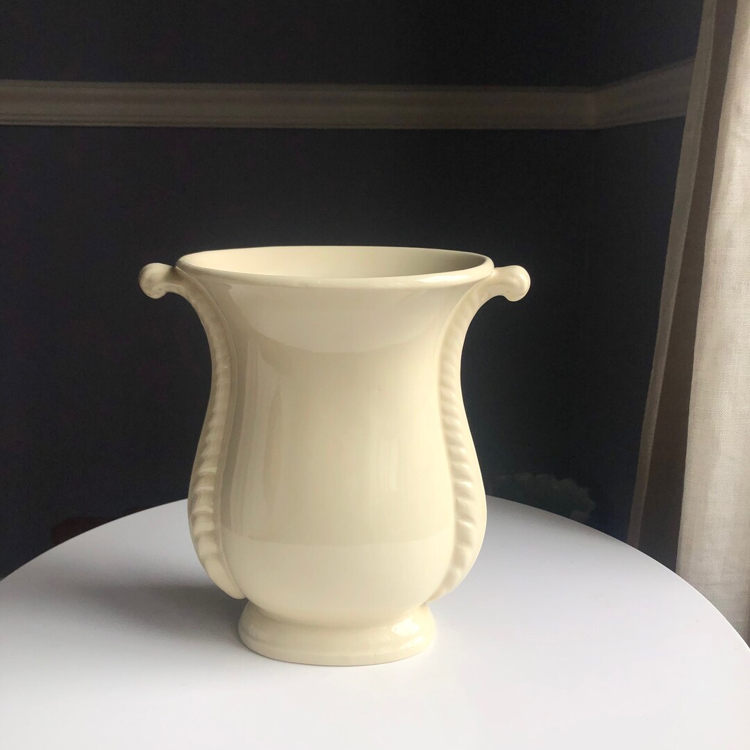 Vintage Princeton China Vase - Princeton Art Pottery Ivory Oval Vase ...