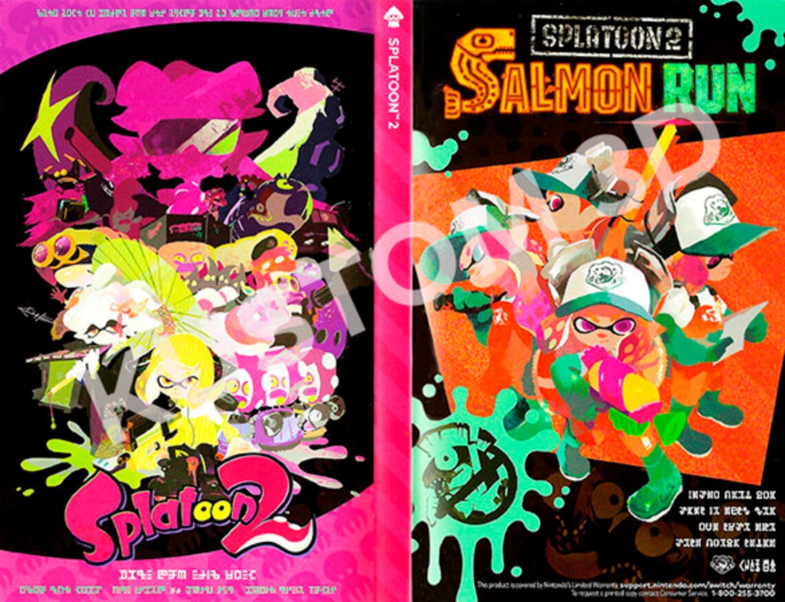 Custom Nintendo Switch Art Cover Splatoon 2 Game Case | Etsy