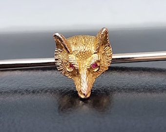 Gold Fox Brooch - Etsy