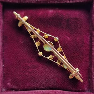 Antique 15ct Gold Opal and Seed Pearl Brooch - Etsy