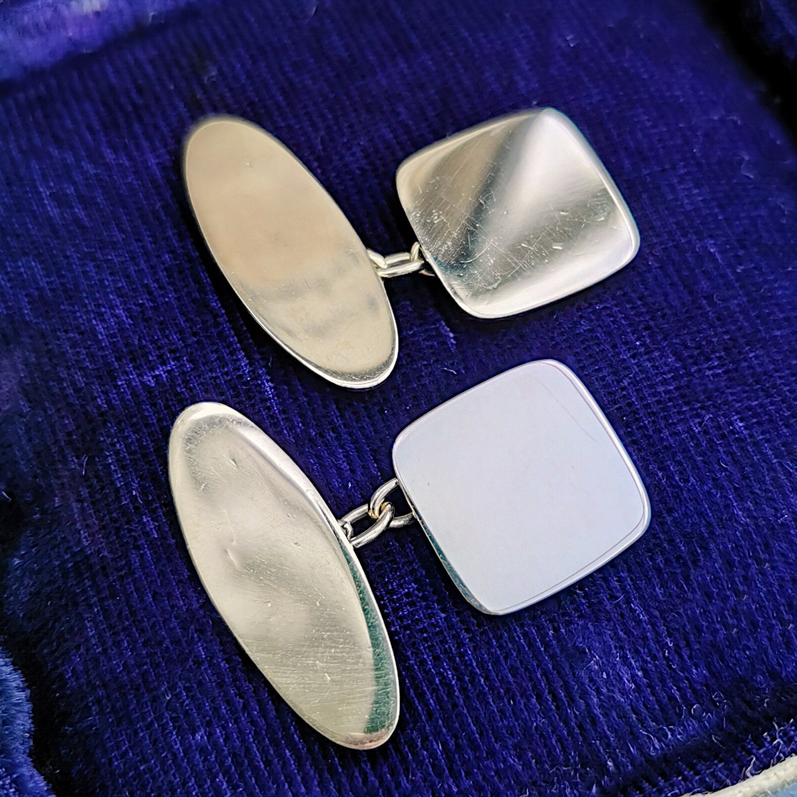 Art Deco 9ct Gold Cushion Shaped Cufflinks | Etsy